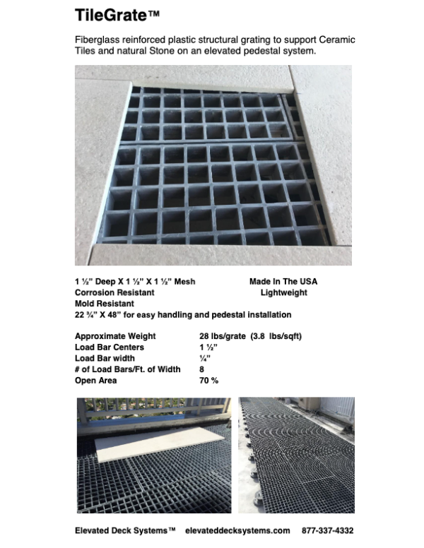 TileGrate Deck Grating - Elevated Deck Systems