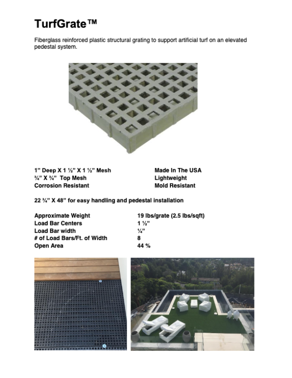 TurfGrate Deck Grating - Elevated Deck Systems